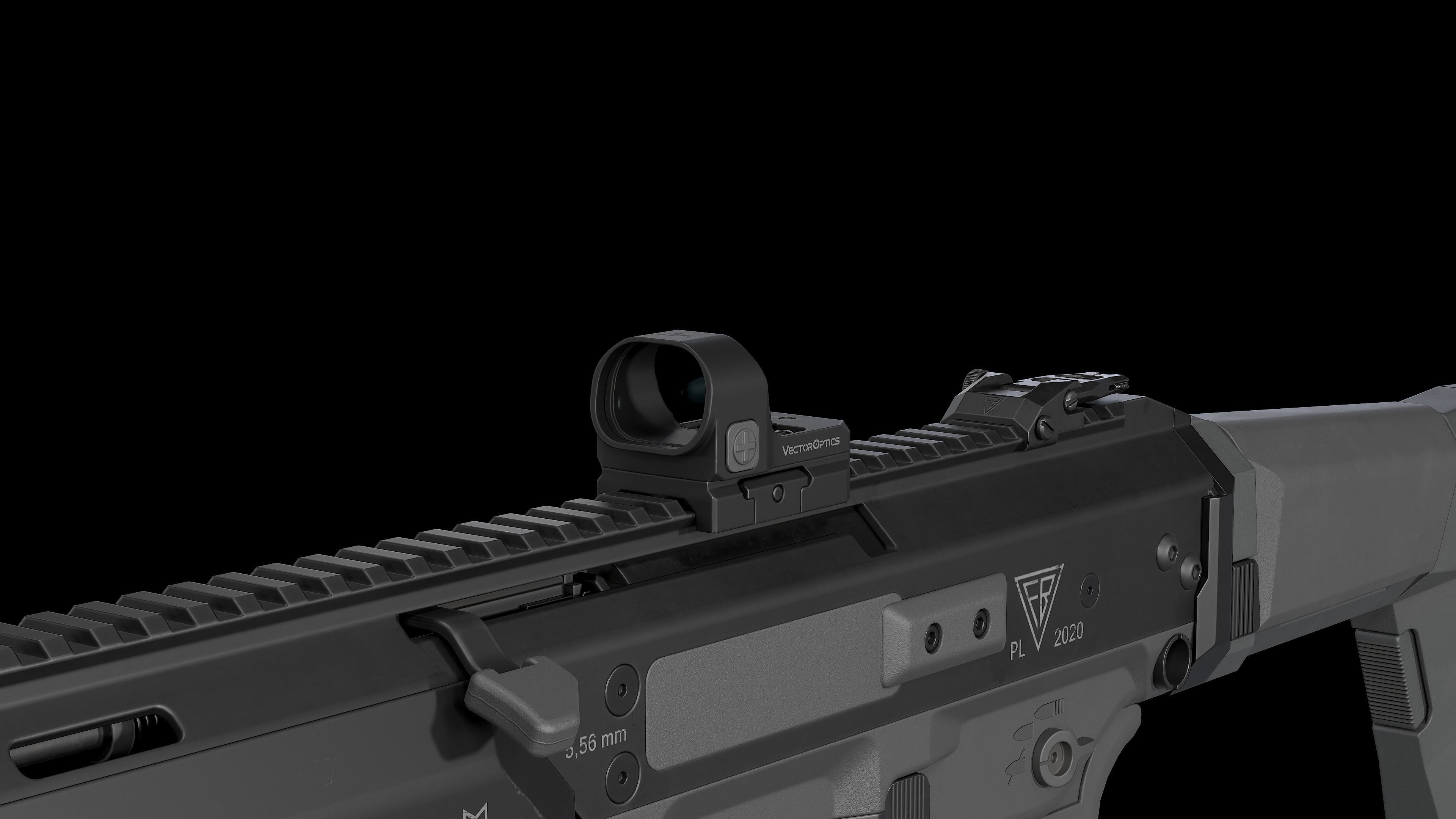 3D model MSBS GROT Modular Assault Rifle VR / AR / low-poly | CGTrader
