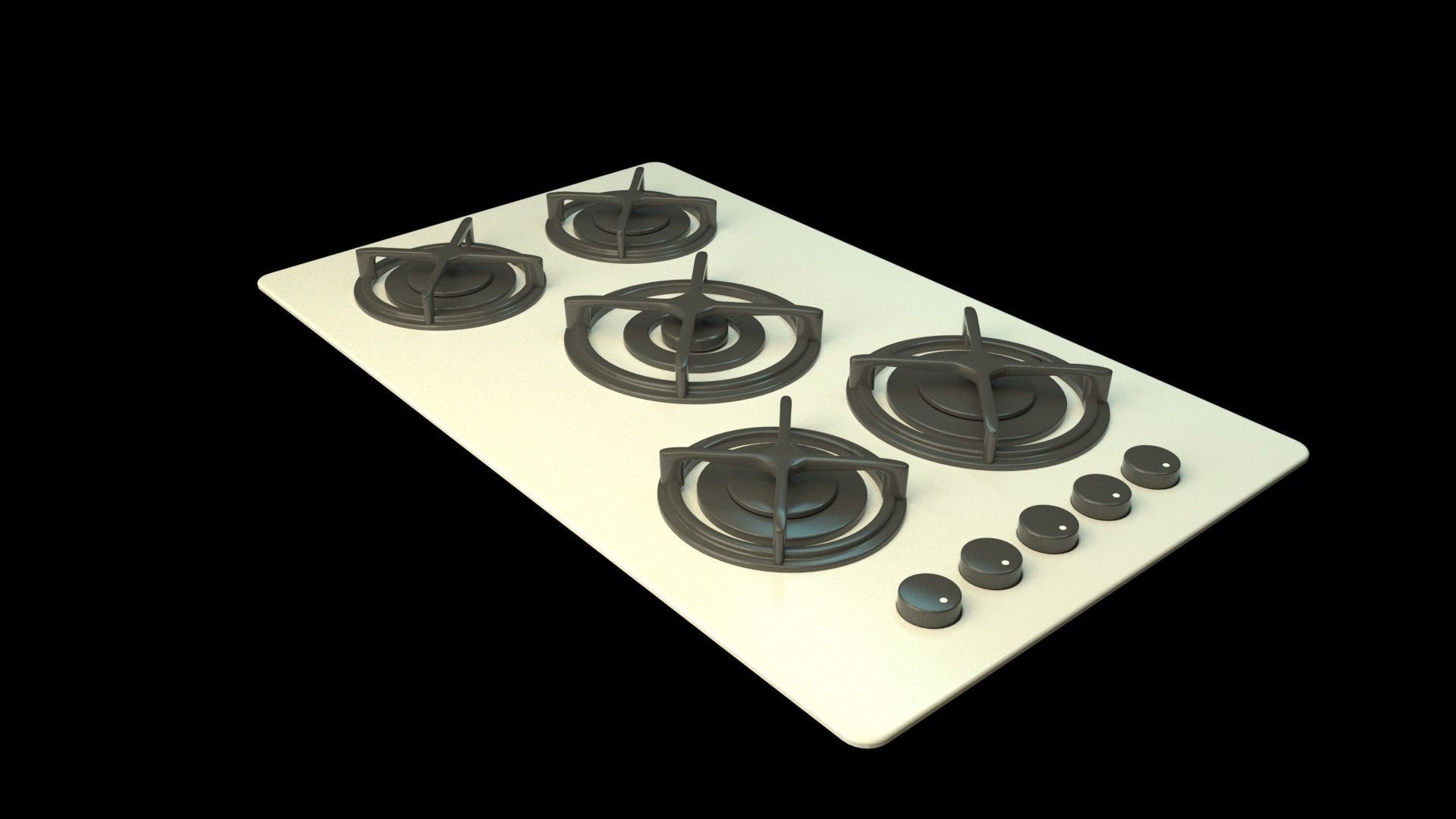 cooktop gas free 3D model | CGTrader