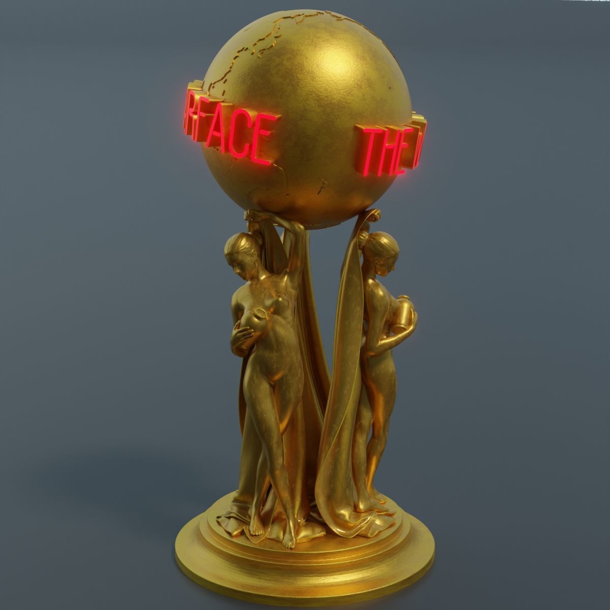 The World Is Yours Scarface Sculpture v1 3D model 3D printable | CGTrader