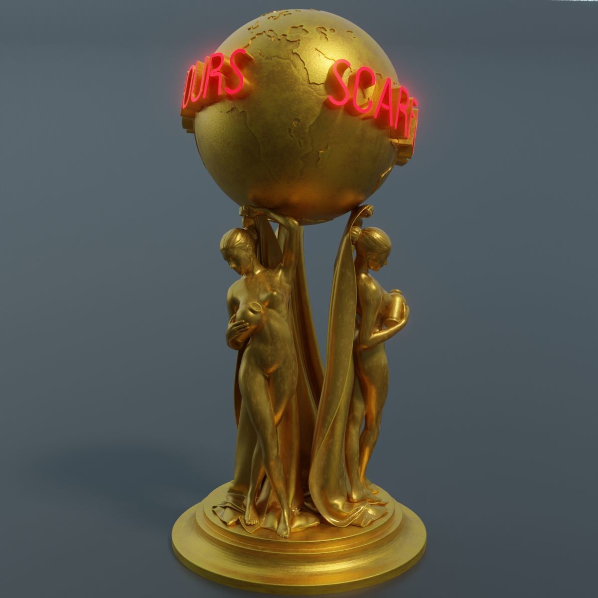 The World Is Yours Scarface Sculpture v1 3D model 3D printable | CGTrader