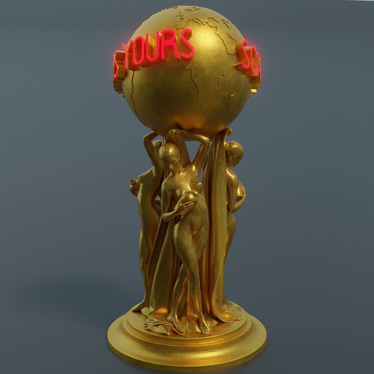 The World Is Yours Scarface Sculpture v1 3D model 3D printable | CGTrader