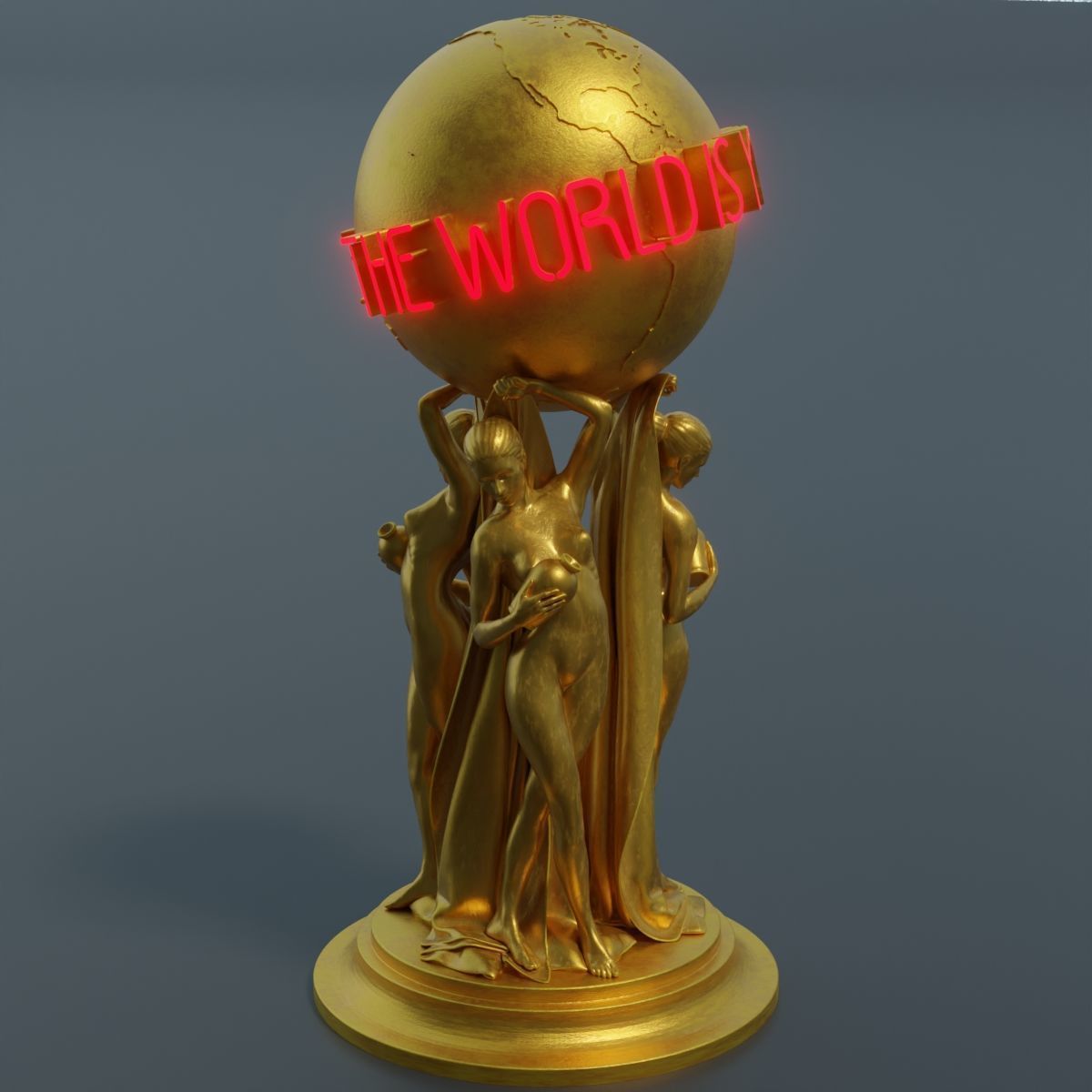 The World Is Yours Scarface Sculpture v1 3D model 3D printable | CGTrader