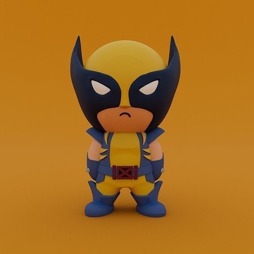 Cute little Wolverine 3D model 3D printable | CGTrader