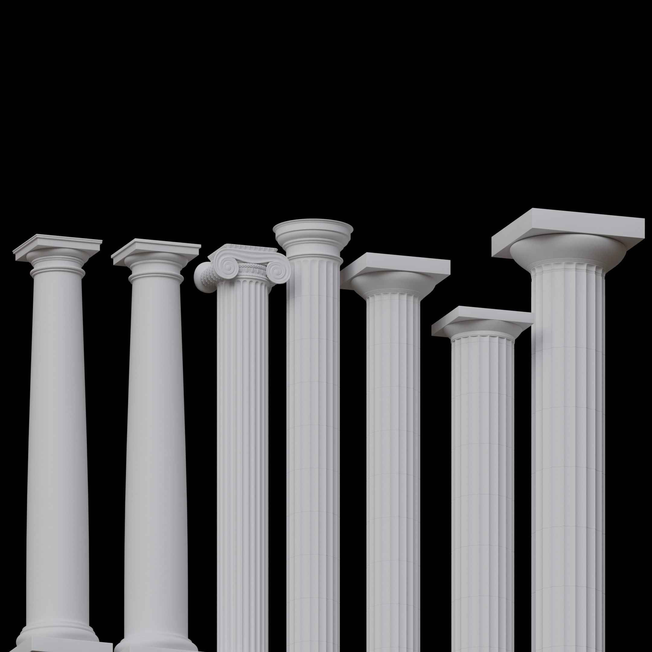 Classical architecture columns 3D model | CGTrader