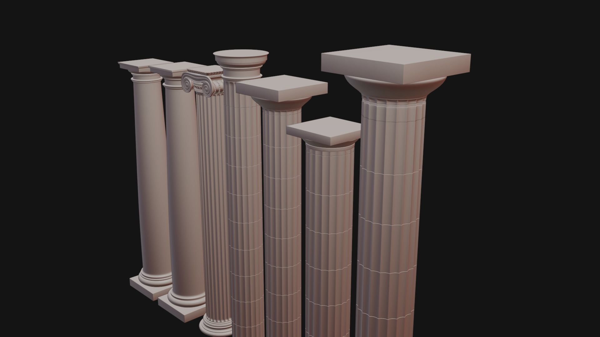 Classical architecture columns 3D model | CGTrader