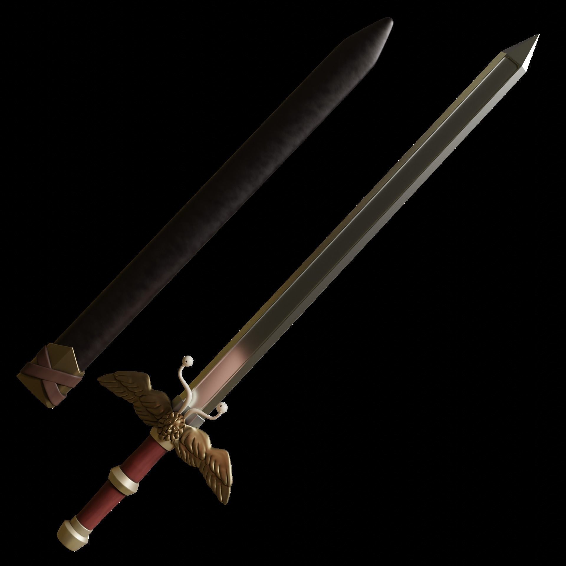 KENSUKE DUNGEON MESHI LAIOS TOUDEN COSPLAY SWORD SECOND DESIGN 3D model ...