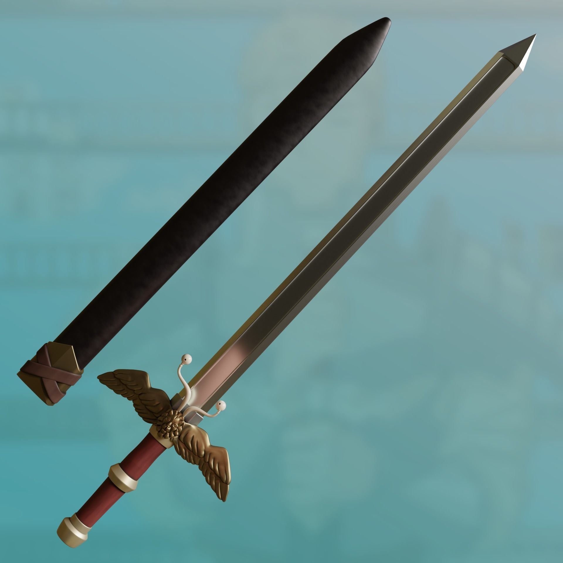 KENSUKE DUNGEON MESHI LAIOS TOUDEN COSPLAY SWORD SECOND DESIGN 3D model ...