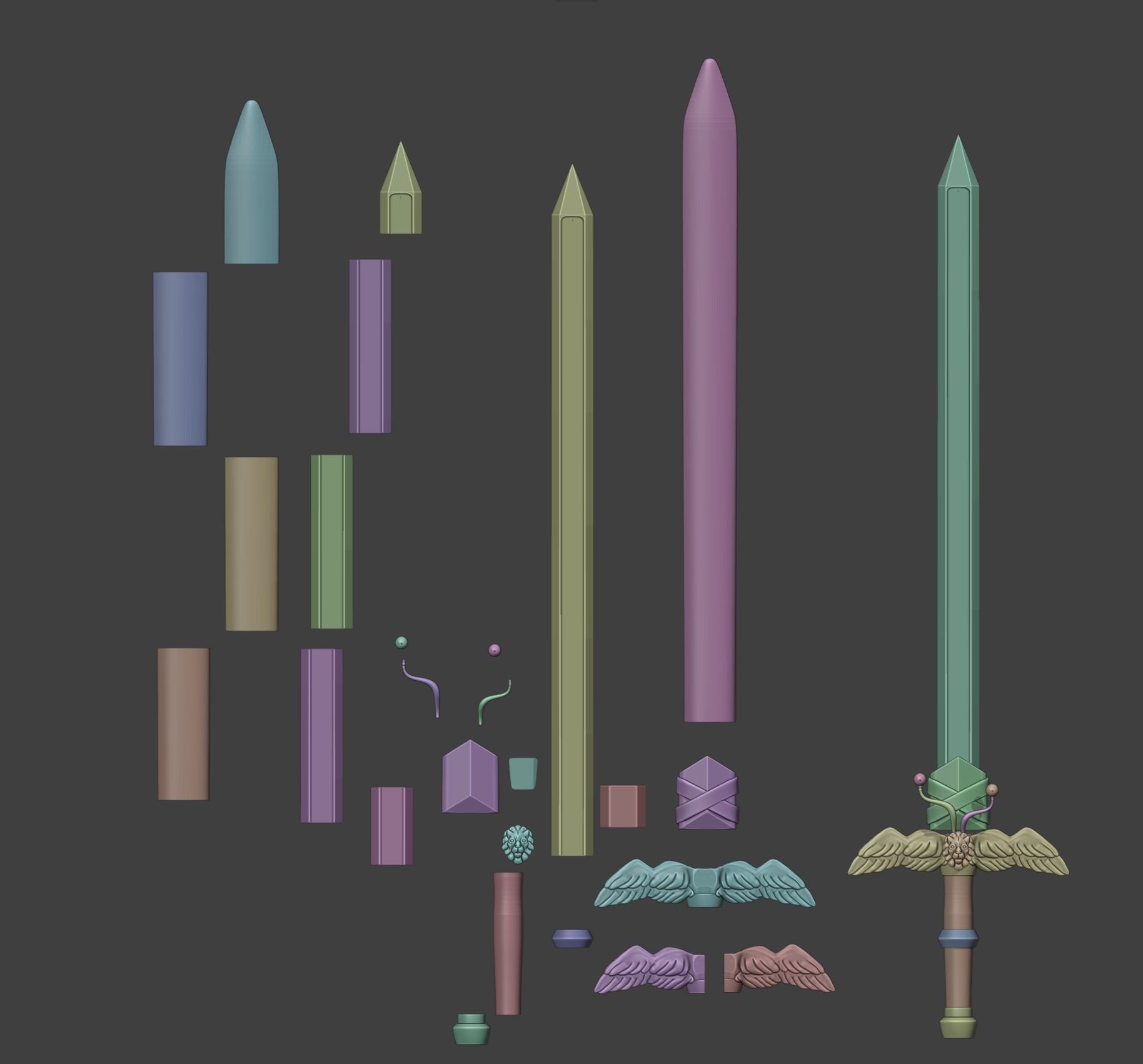 KENSUKE DUNGEON MESHI LAIOS TOUDEN COSPLAY SWORD SECOND DESIGN 3D model ...