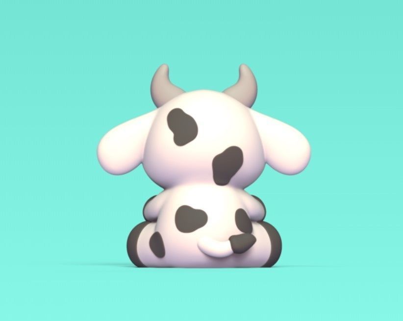 Cow with Heart 3D model 3D printable | CGTrader
