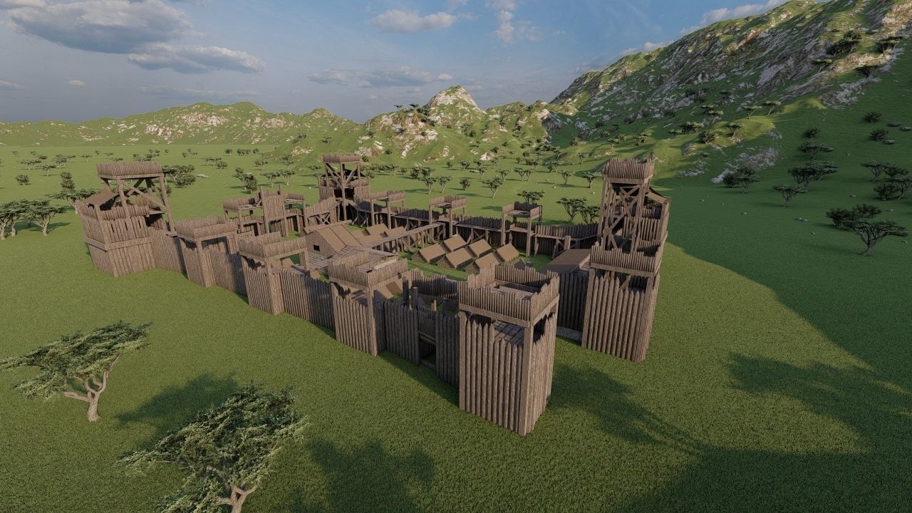 Medieval Castle 3D model rigged | CGTrader