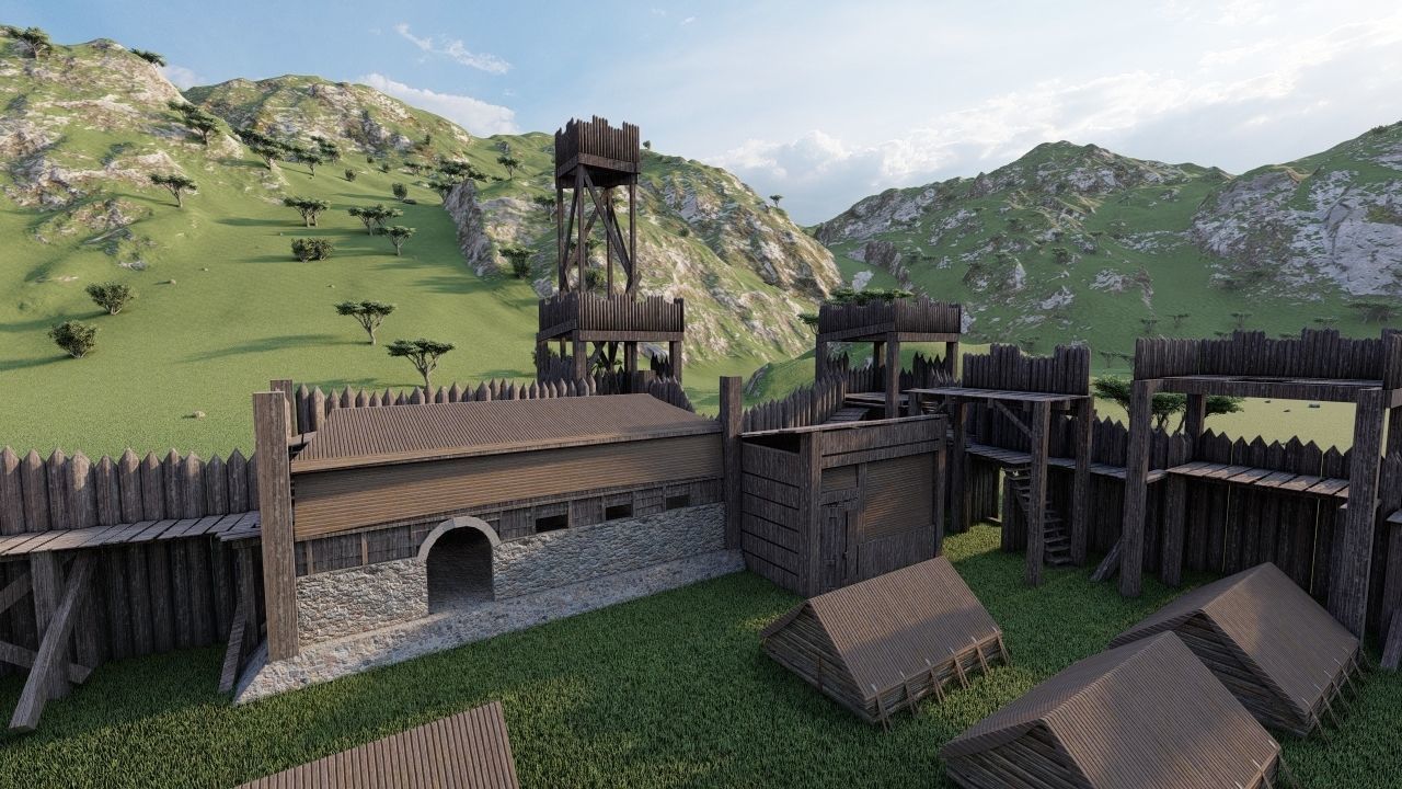 Medieval Castle 3D model rigged | CGTrader