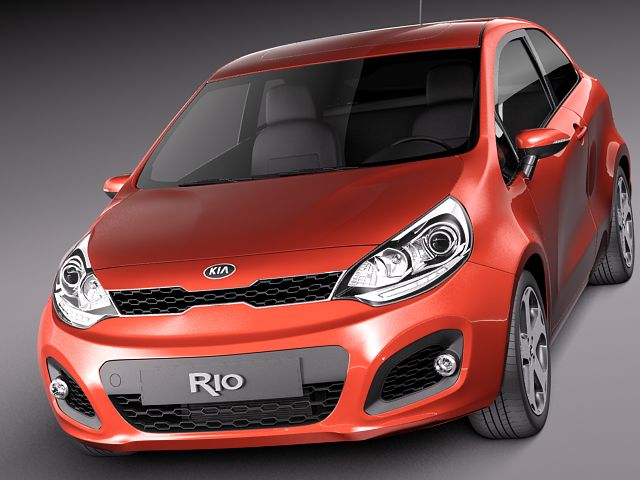 Kia Rio 3 Door Hatchback 2012 3D Model 3D model | CGTrader