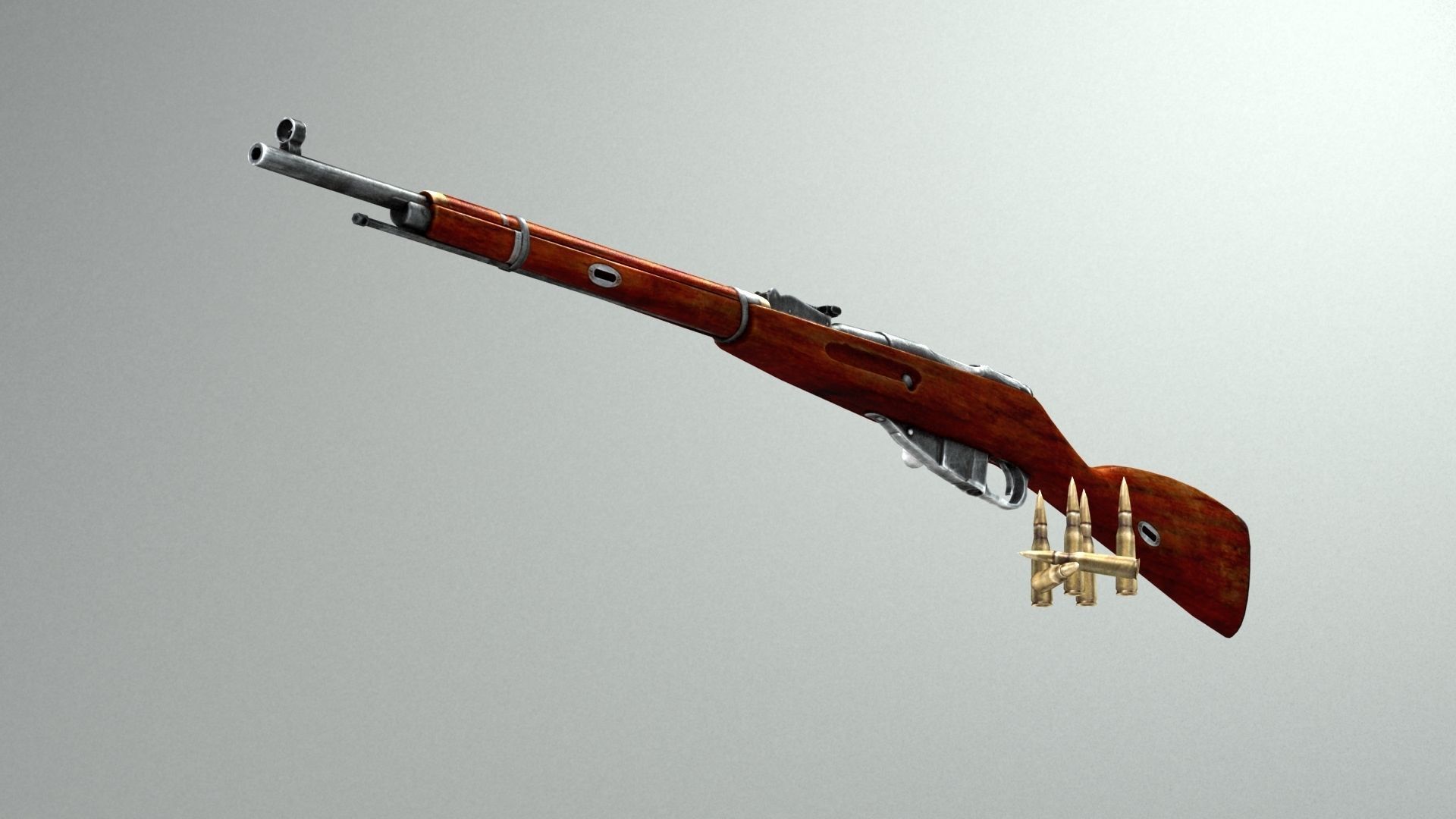 Mosin Nagant weapon rifle gun classic military 3D model | CGTrader