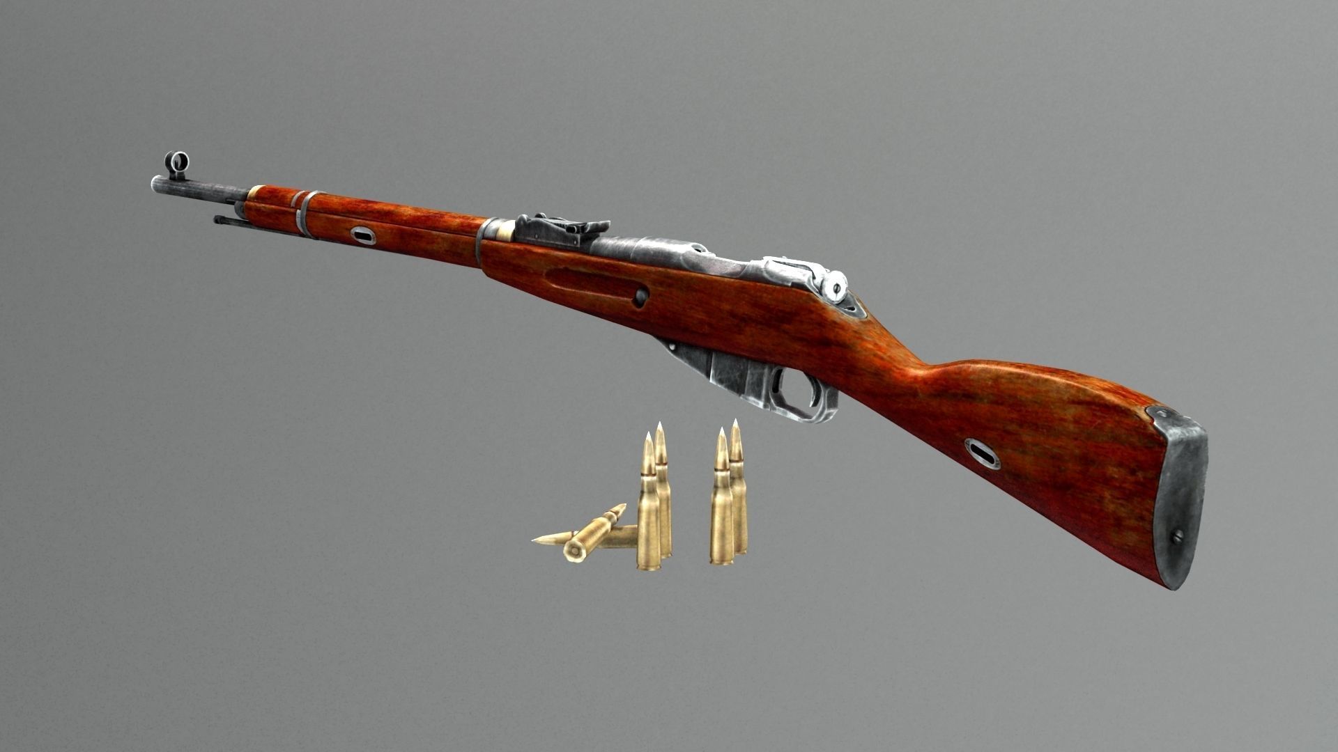 Mosin Nagant weapon rifle gun classic military 3D model | CGTrader