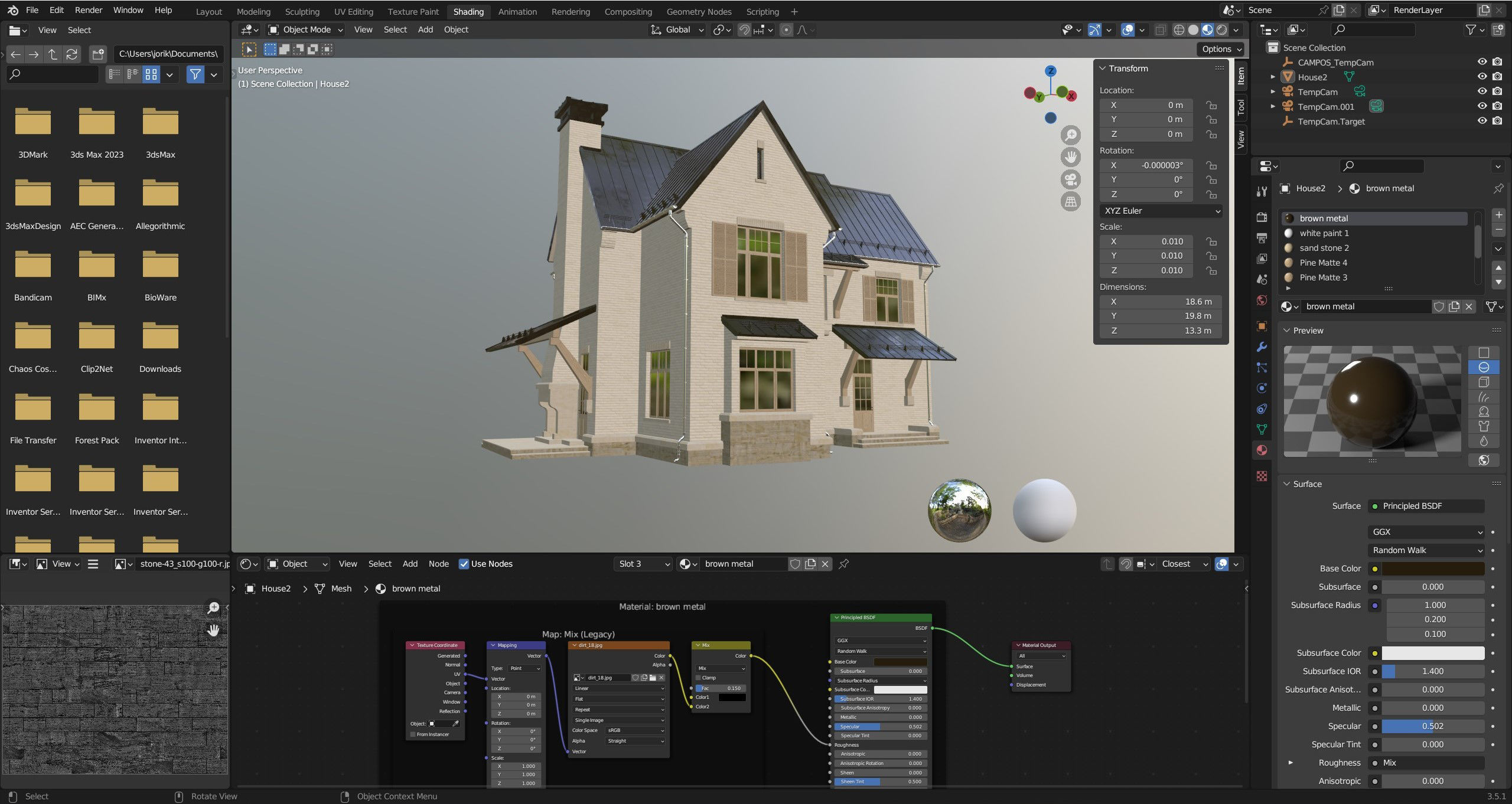 Gothic house v2 with Blender file 3D model | CGTrader