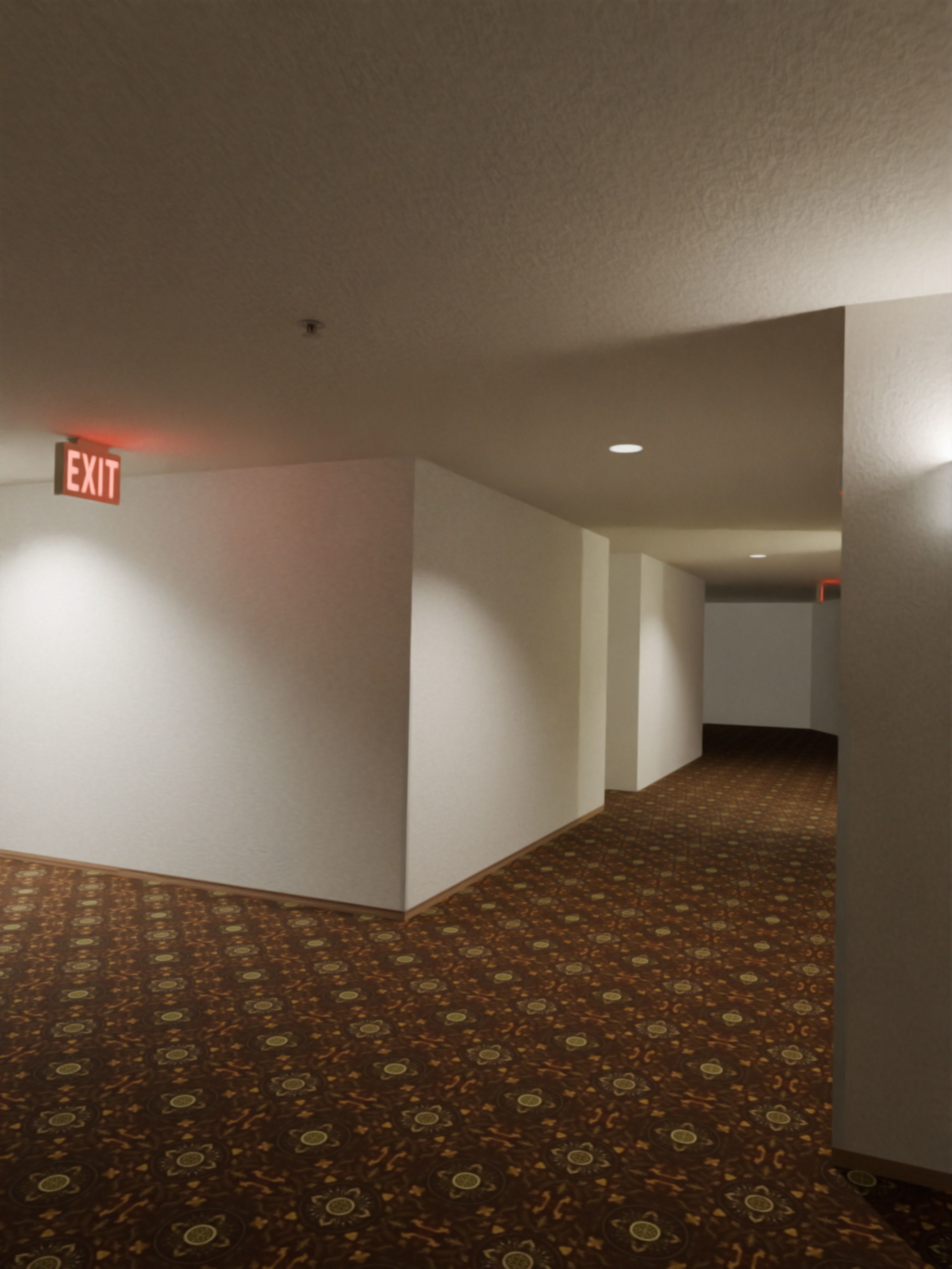 Backrooms Hotel Liminal Space 3D model | CGTrader