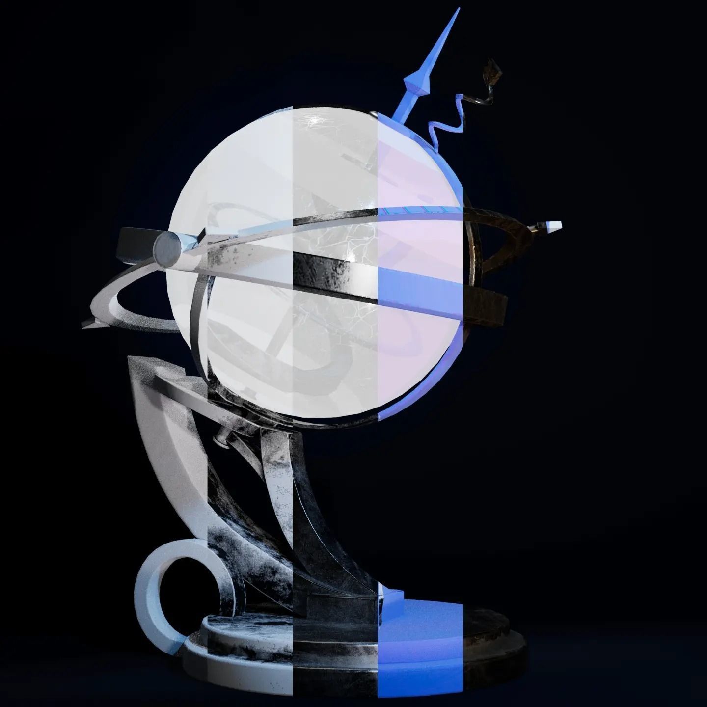 Fantasy Magic Globe 3D model rigged | CGTrader