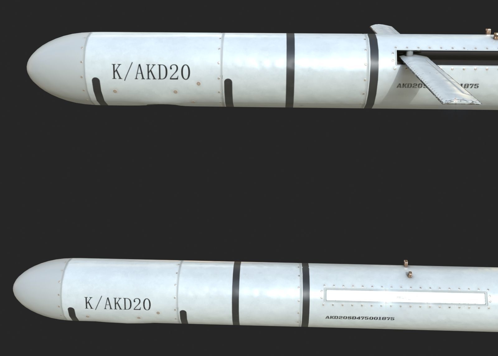 3D model CJ-20 AKD-20 KD-20 Chinese Air-Launched Cruise Missile VR / AR ...