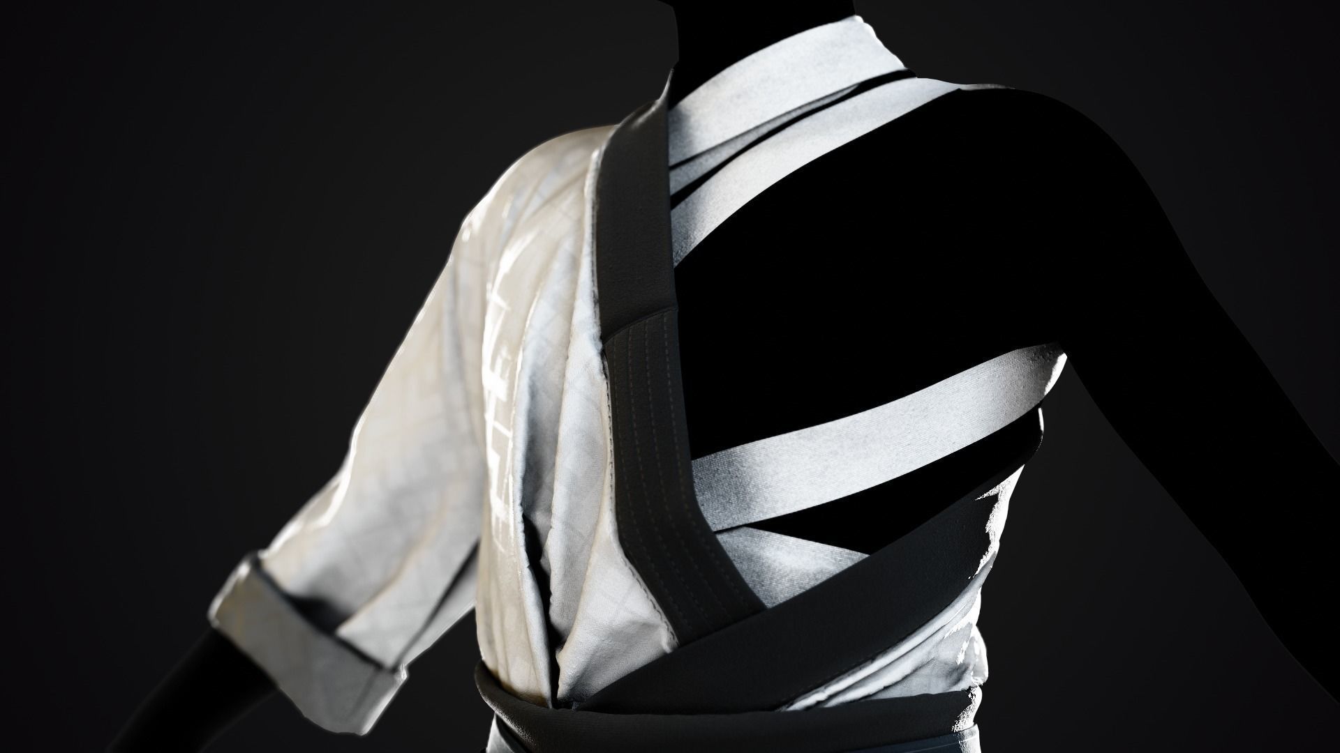 Japanese Men Outfit Samurai 02 with Free Tutorial and 4K Texture 3D ...