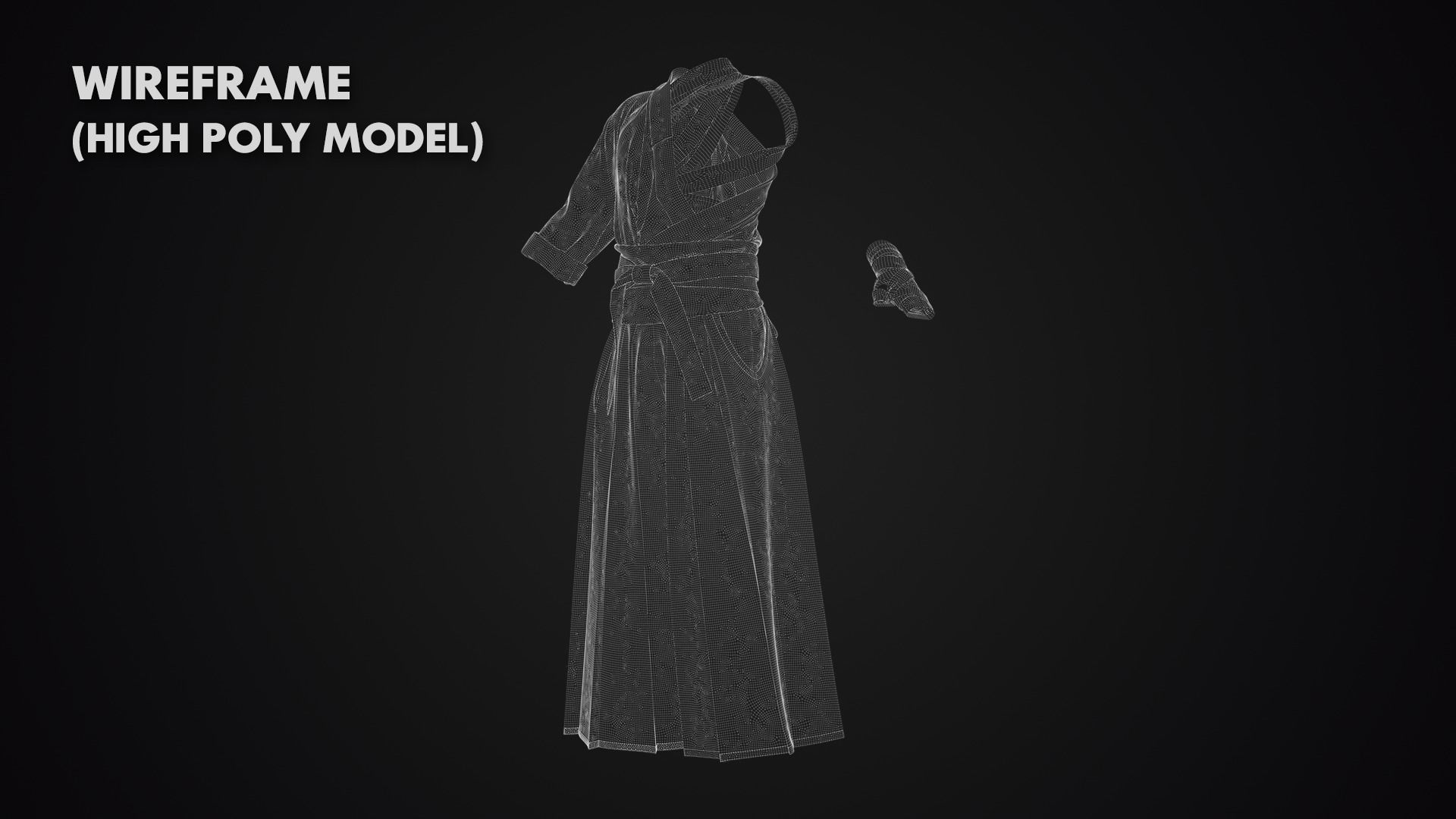 Japanese Men Outfit Samurai 02 with Free Tutorial and 4K Texture 3D ...