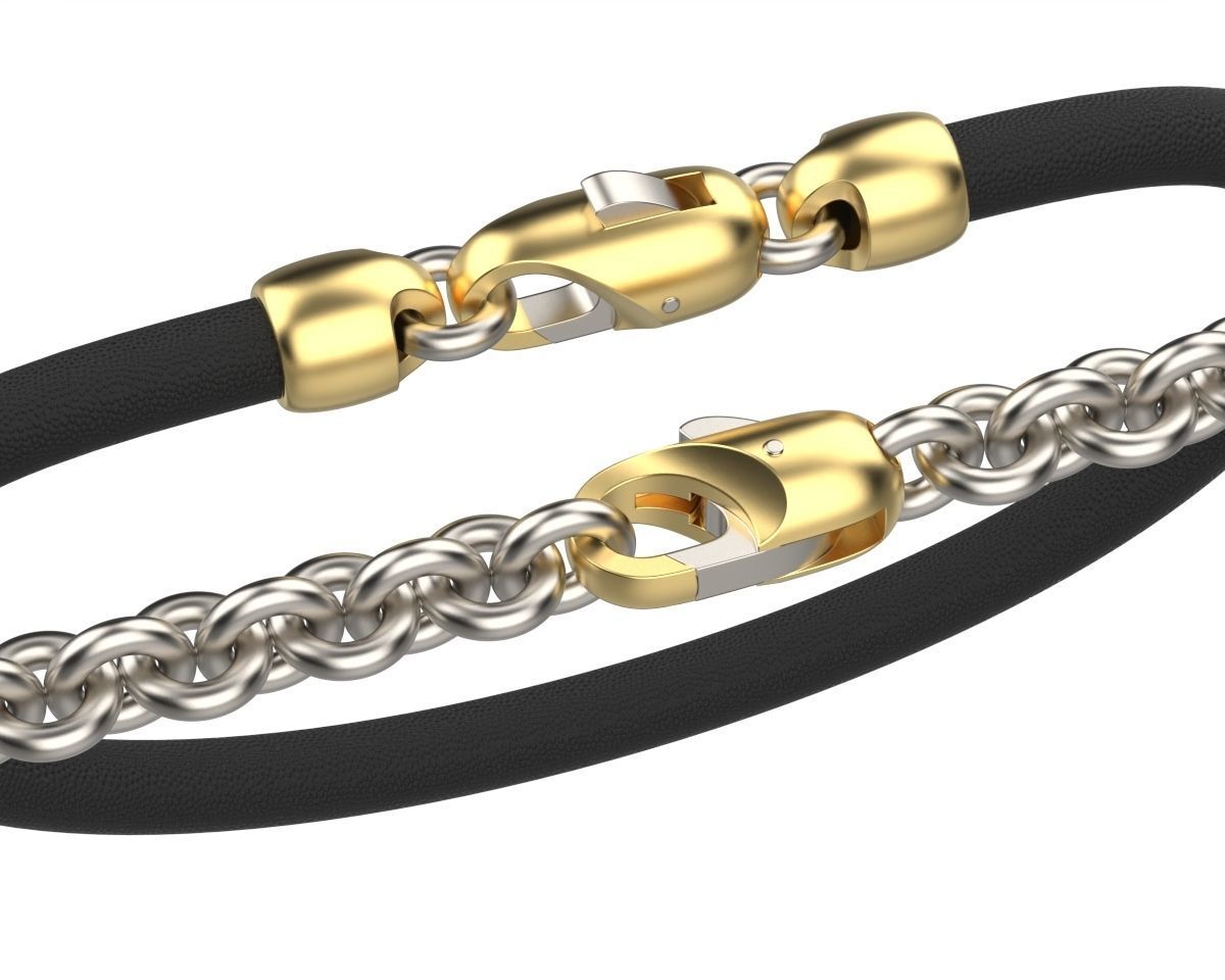 Cylindrical Bracelet or Chain Lobster Clasp 3D model 3D printable ...