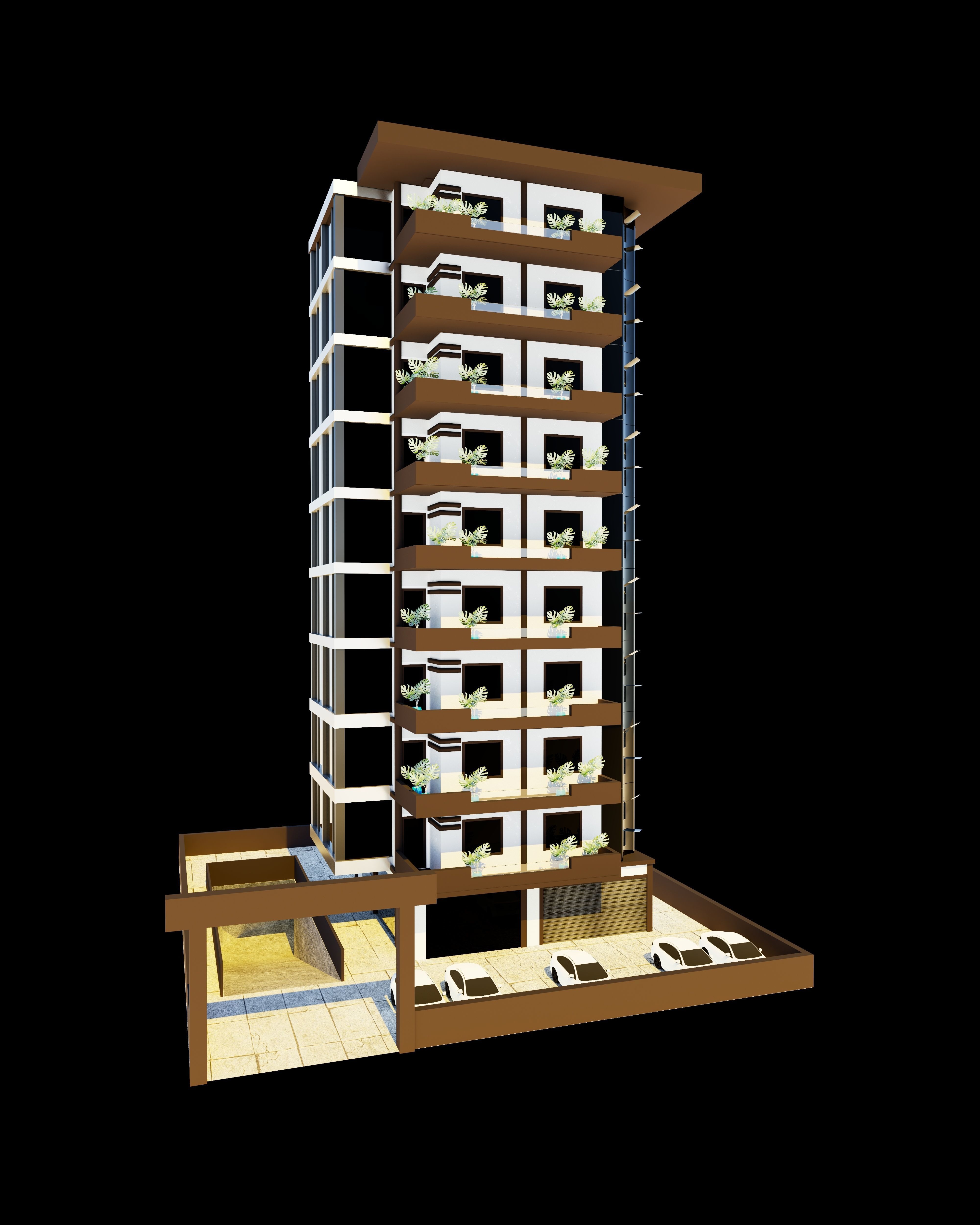 10 Floor Building free VR / AR / low-poly 3D model | CGTrader