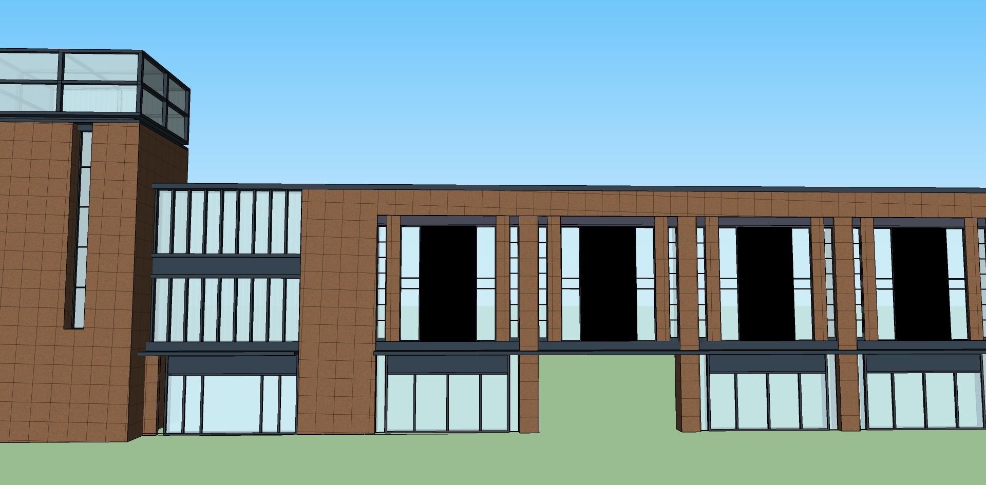 front facade wall sketchup model 3D model | CGTrader