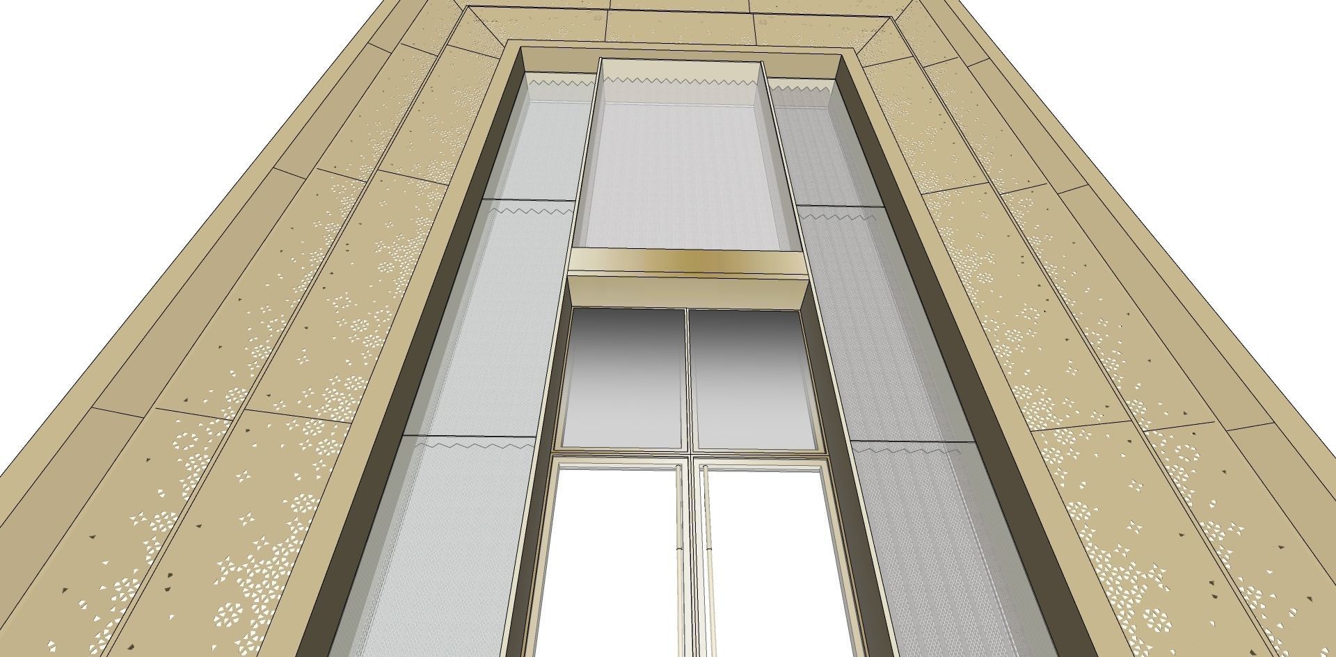 main entrance big entrance door sketchup model 3D model | CGTrader