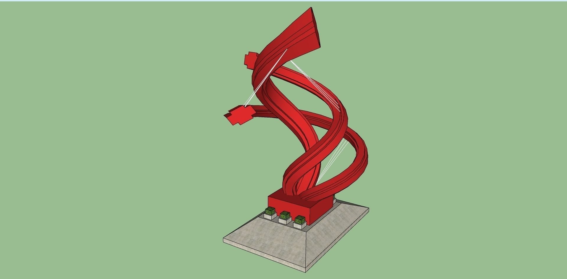 monument abstract sketchup 3d 3D model | CGTrader