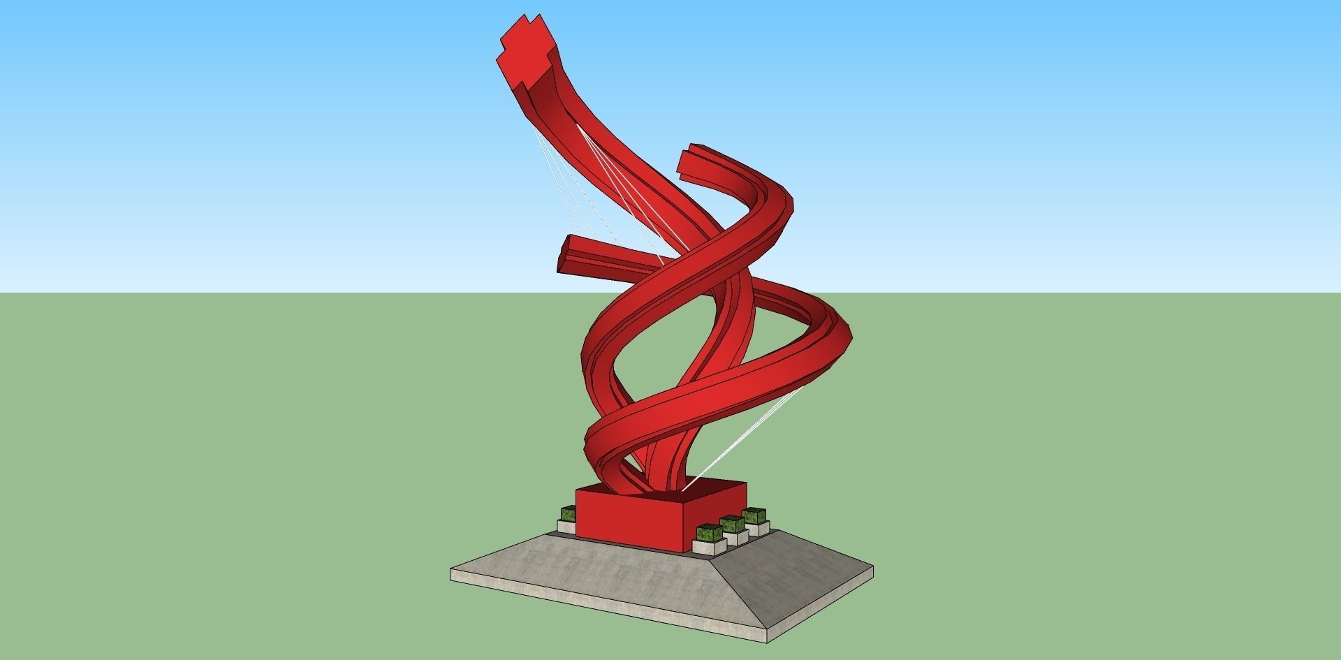 monument abstract sketchup 3d 3D model | CGTrader