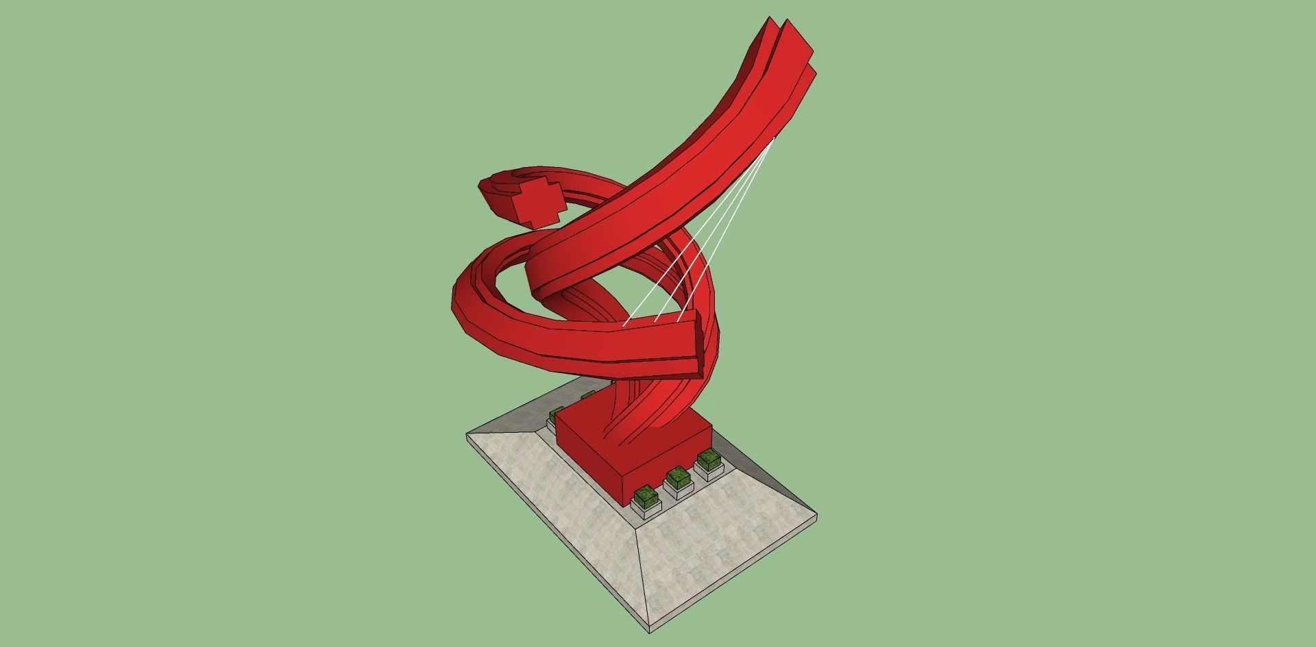 monument abstract sketchup 3d 3D model | CGTrader