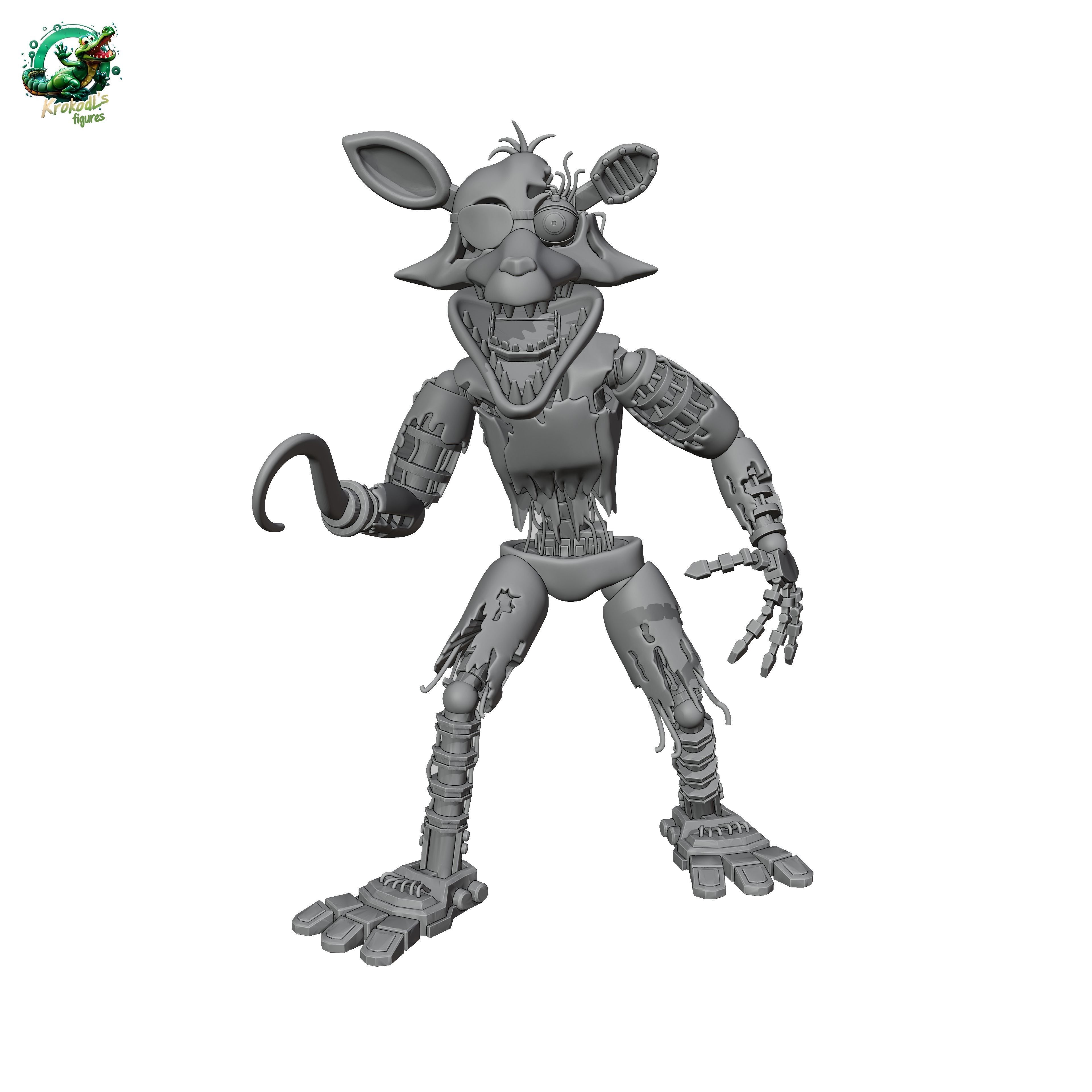 Withered Foxy 3D model 3D printable | CGTrader