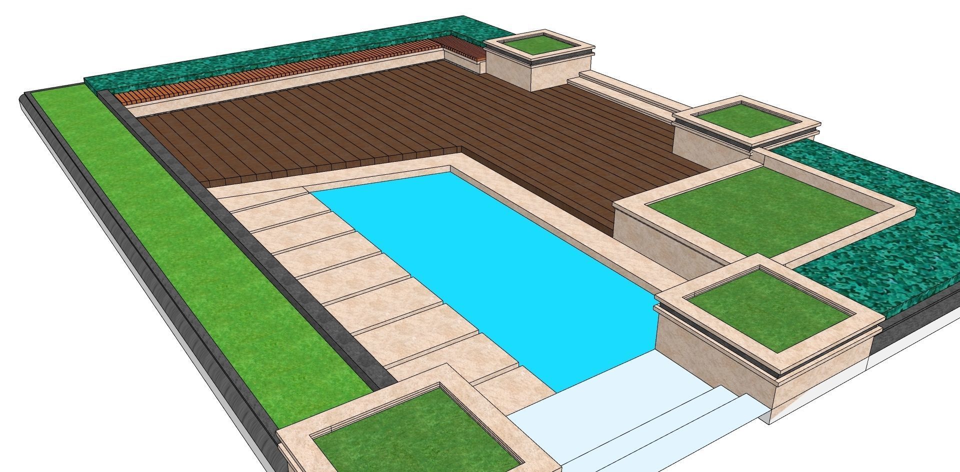 roof top landscape sketchup model 3D model | CGTrader
