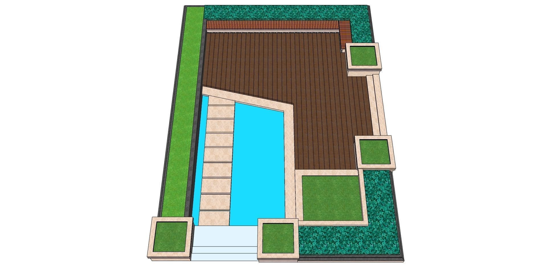 roof top landscape sketchup model 3D model | CGTrader