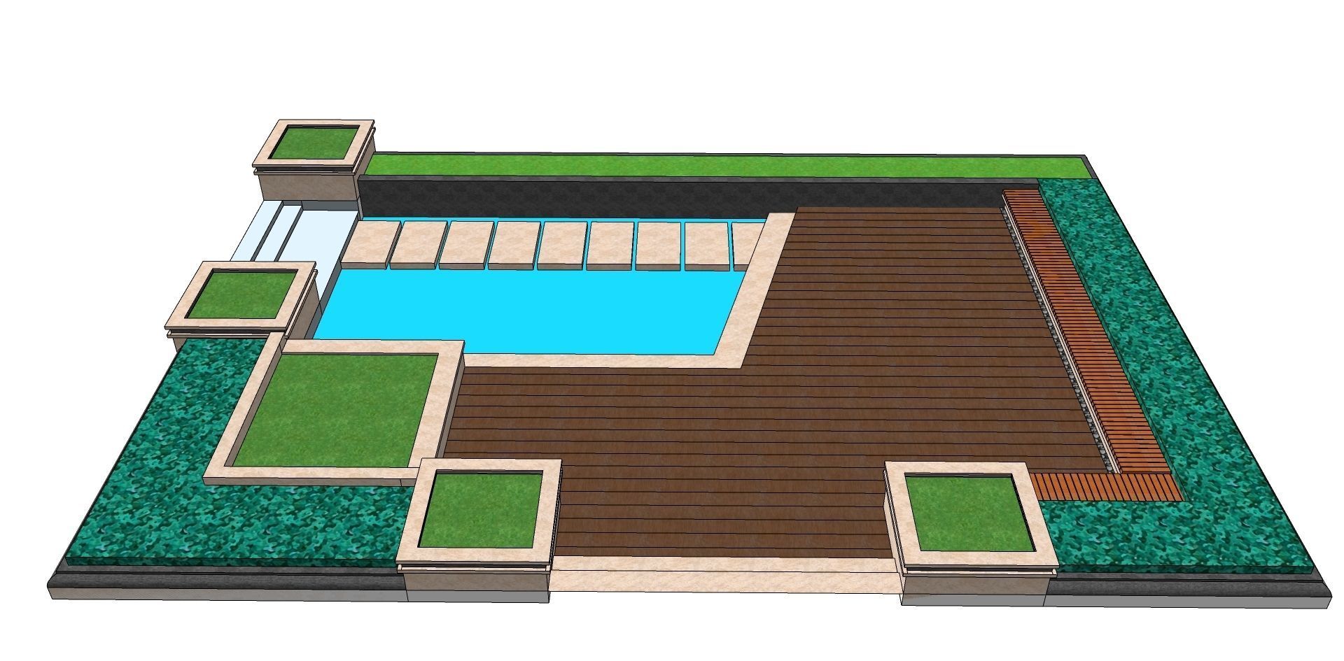 roof top landscape sketchup model 3D model | CGTrader
