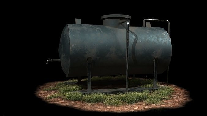 3D model Rusted water tank Game Ready VR / AR / low-poly | CGTrader