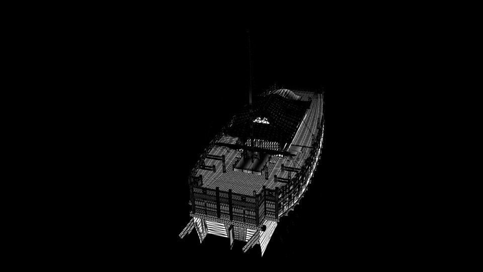 Japanese Battleship - JSengoku-era Warships - ATAKE BUNE Ship 3D model ...