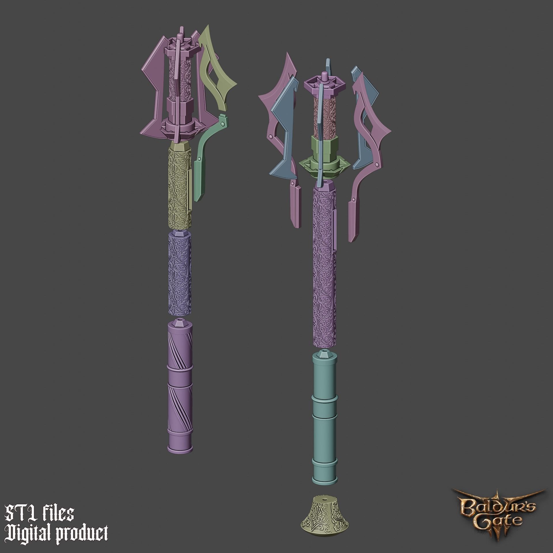 Minthara Xyanyde Mace Baldurs Gate 3 3D model 3D printable | CGTrader
