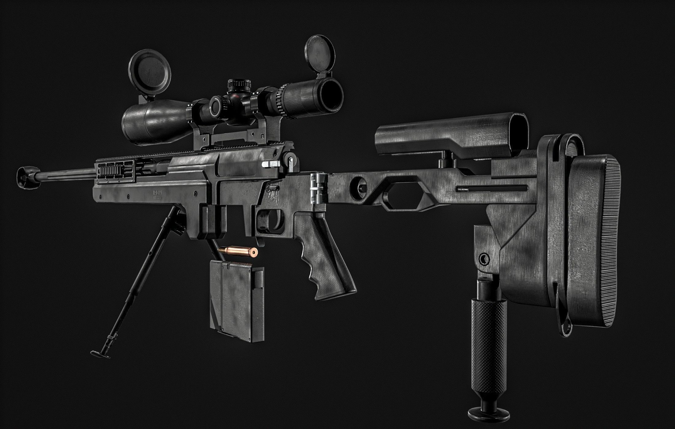 3D model PGM-Hecate-2 Sniper Rifle VR / AR / low-poly | CGTrader