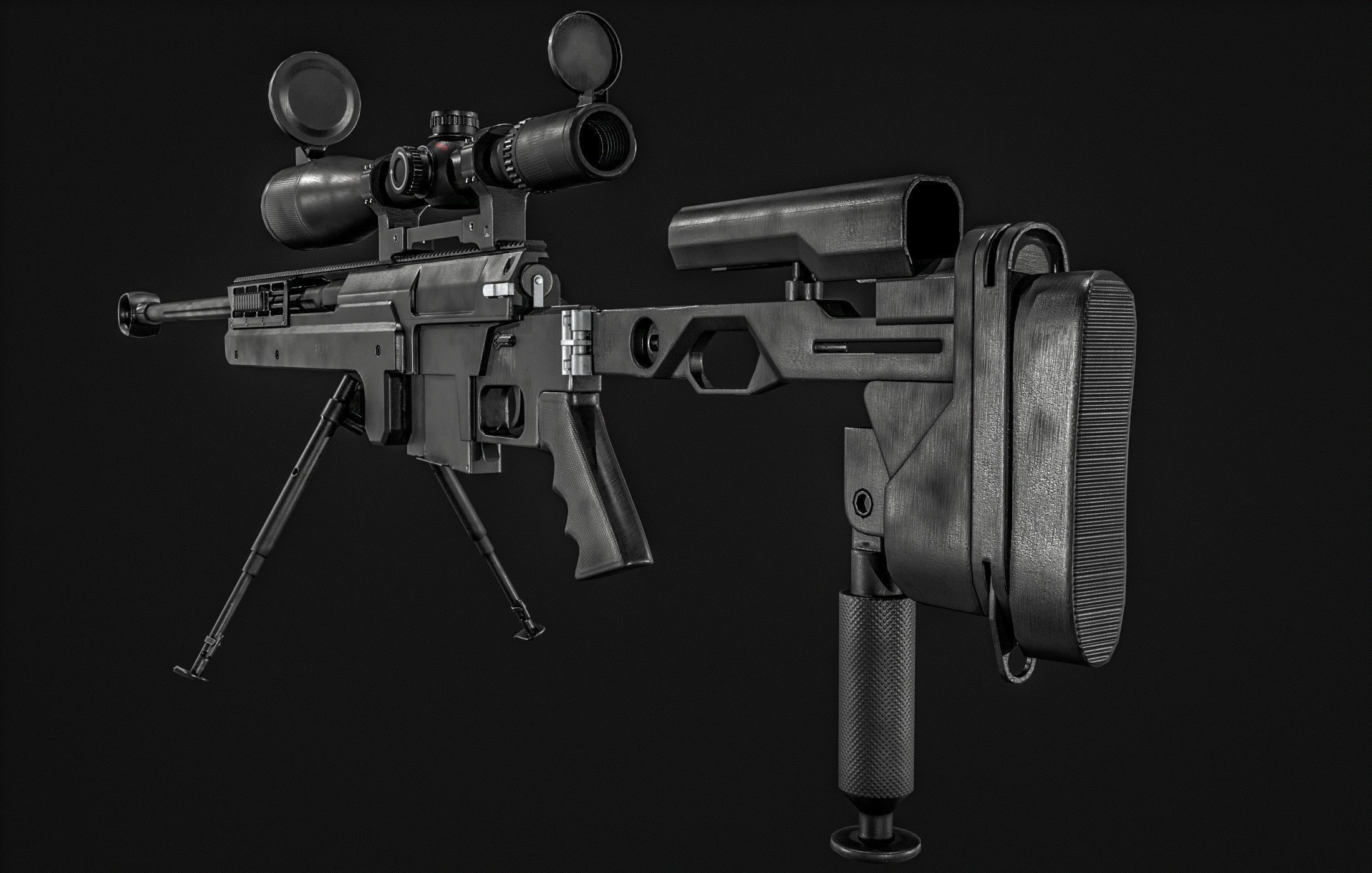 3D model PGM-Hecate-2 Sniper Rifle VR / AR / low-poly | CGTrader
