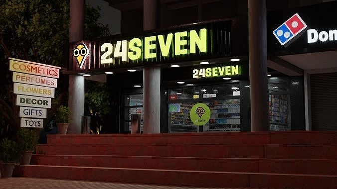 24-7 Store 3D model | CGTrader