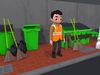 Low Poly Community Helper Sweeper - Male 3D model | CGTrader