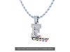 Custom Initial A to Z Letter Diamond Pendant - Alphabet Necklace 3D ...