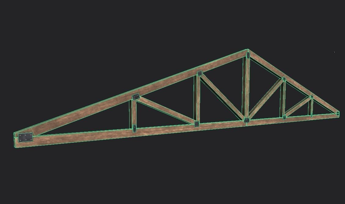 3D model Wooden Trusses M07 VR / AR / low-poly | CGTrader