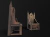 3D model Gothic Church Chair VR / AR / low-poly | CGTrader