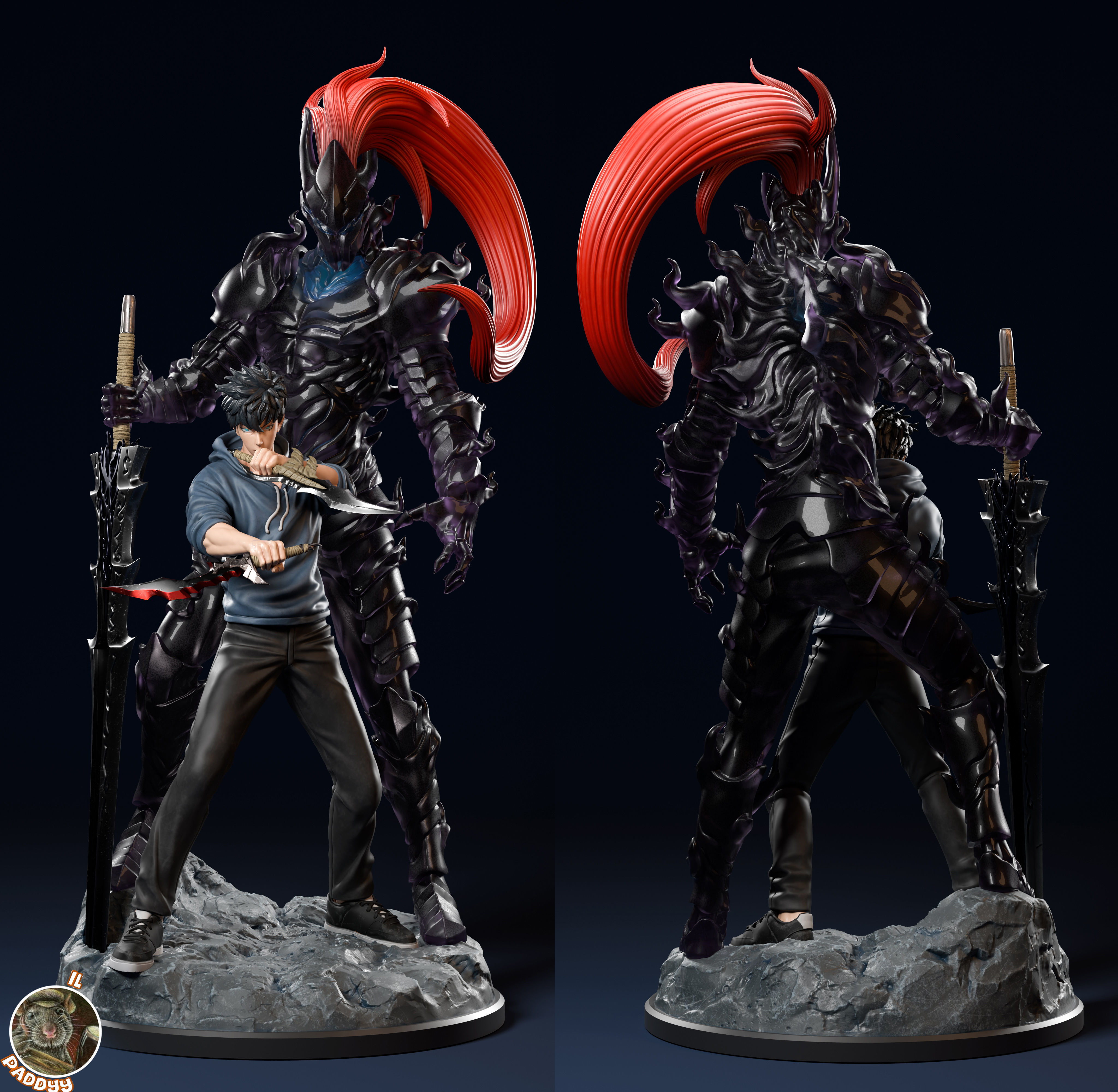 SUNG JIN WOO AND IGRIS 3D model 3D printable | CGTrader