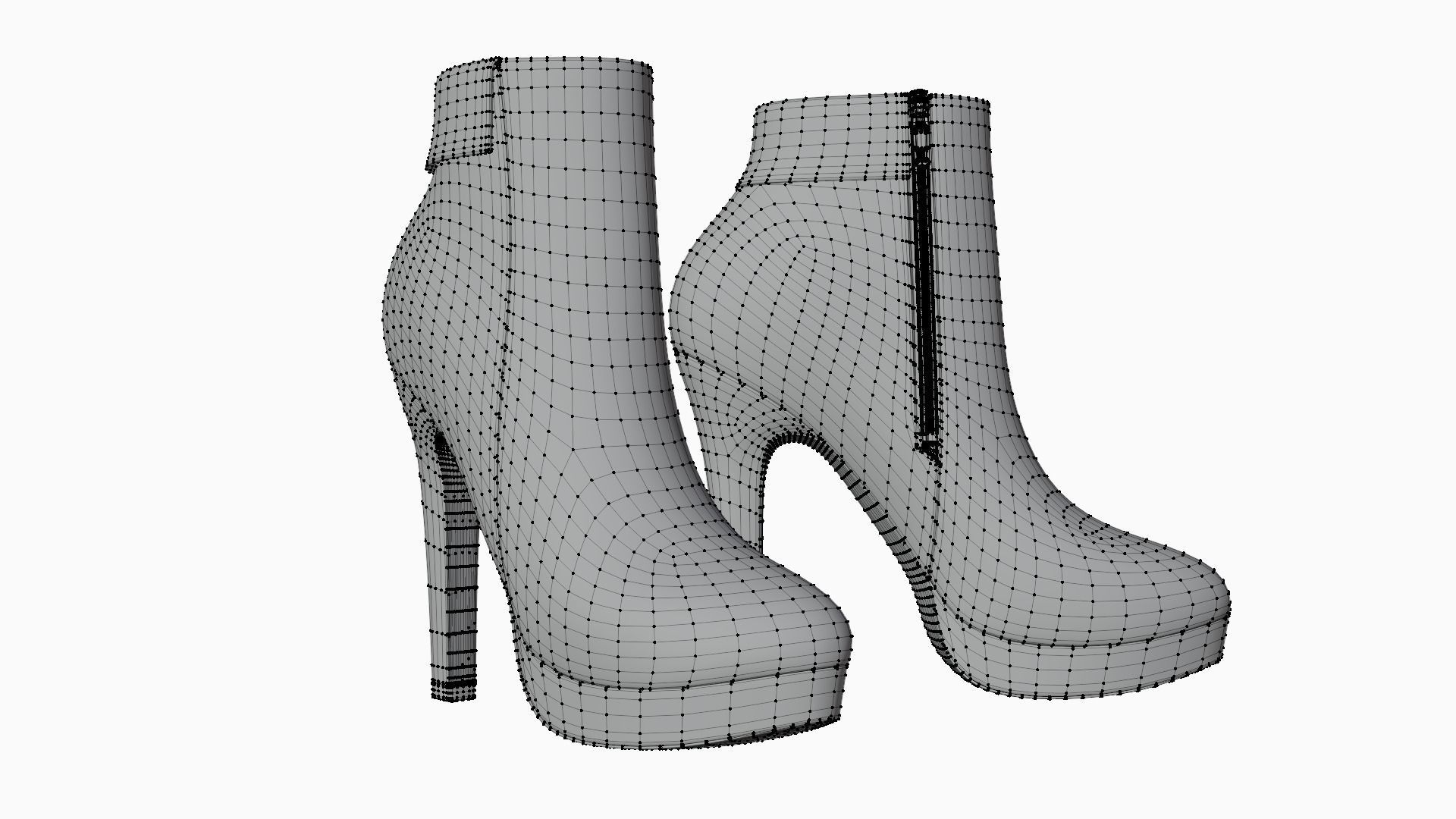 3D High Heels - Ankle Boots free 3D model | CGTrader