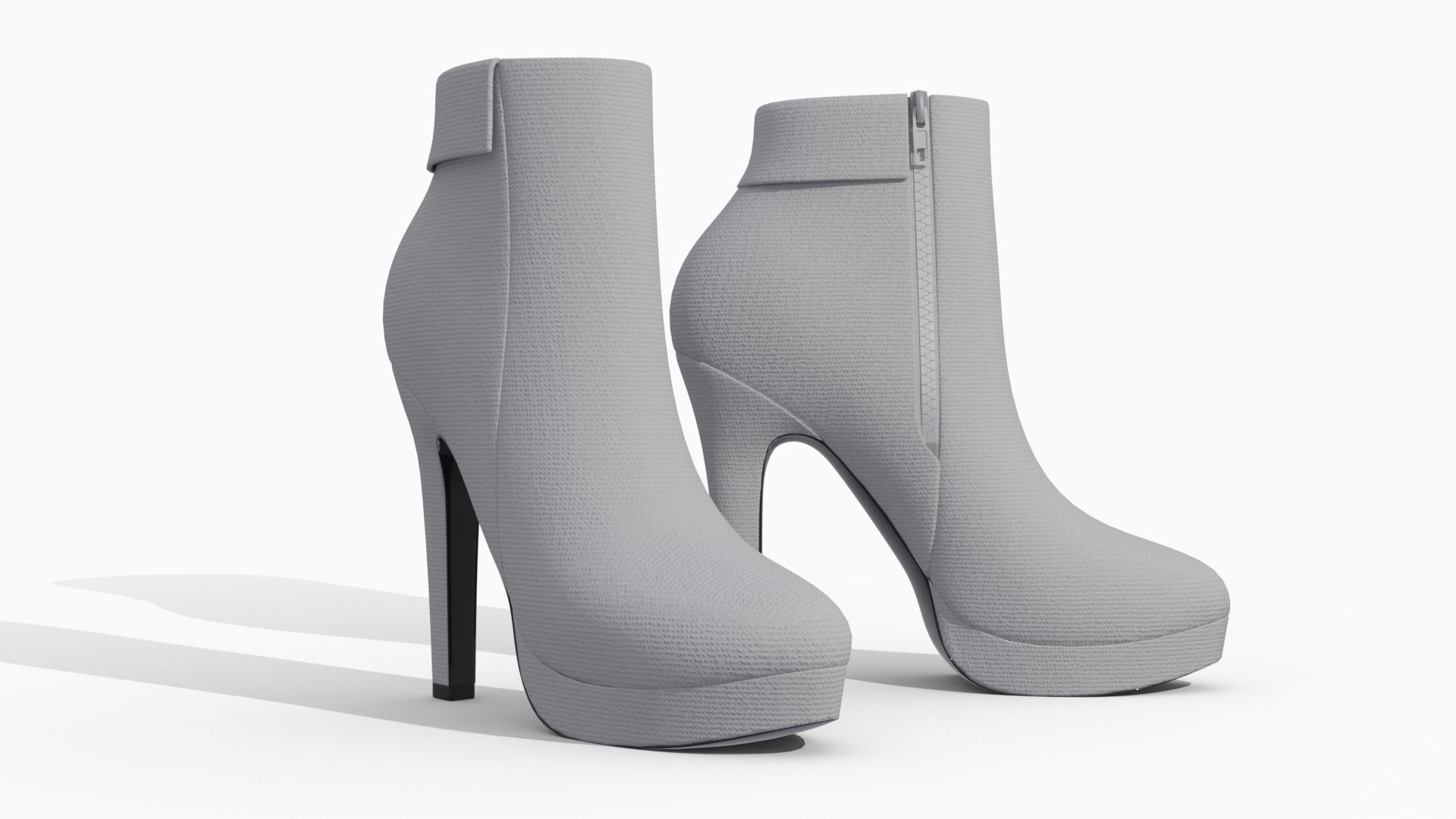 3D High Heels - Ankle Boots free 3D model | CGTrader