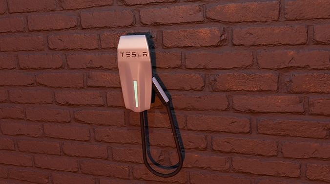 Tesla charger 3D model | CGTrader