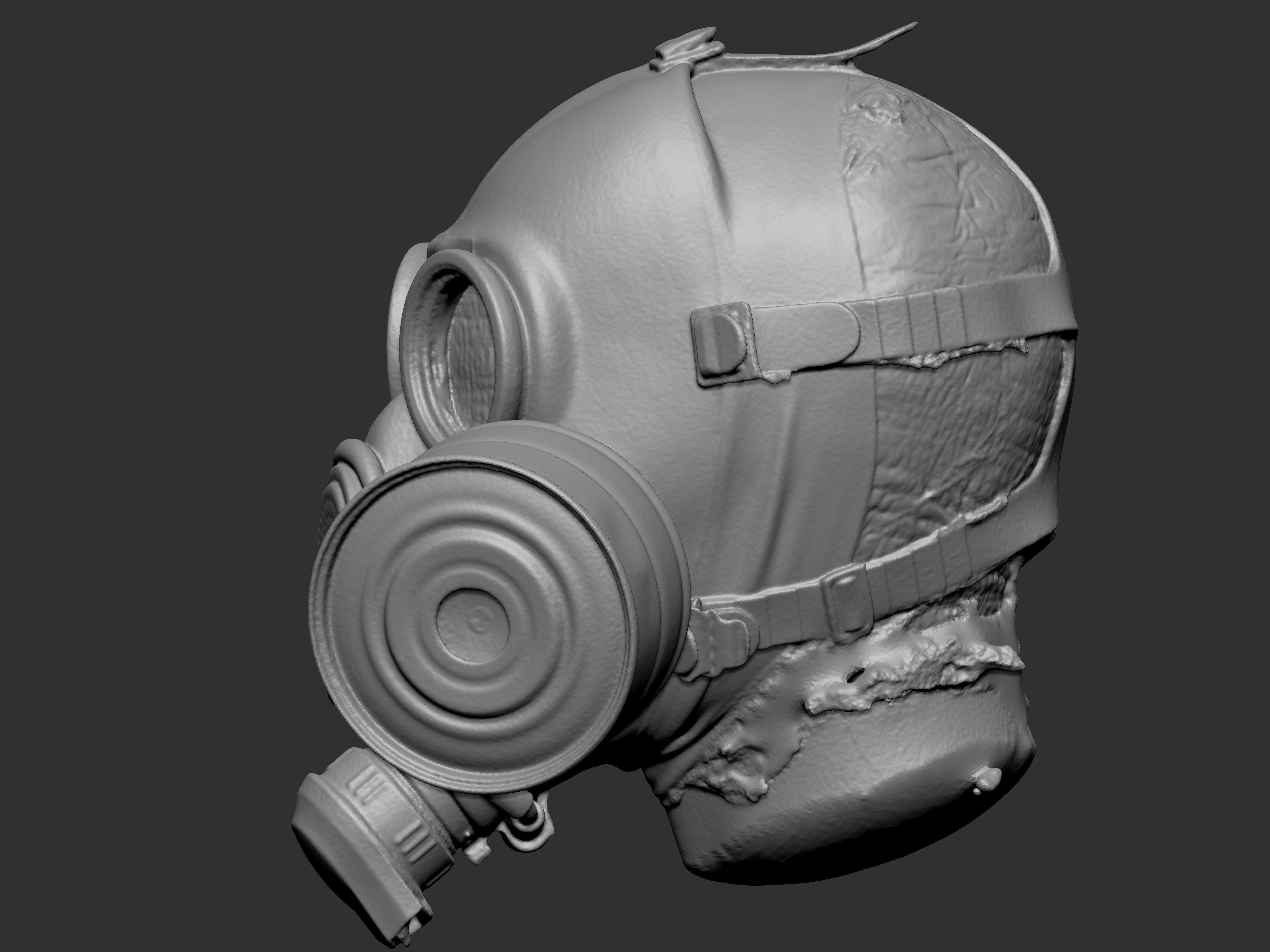 RAW SCAN Soviet GasMask free 3D model | CGTrader
